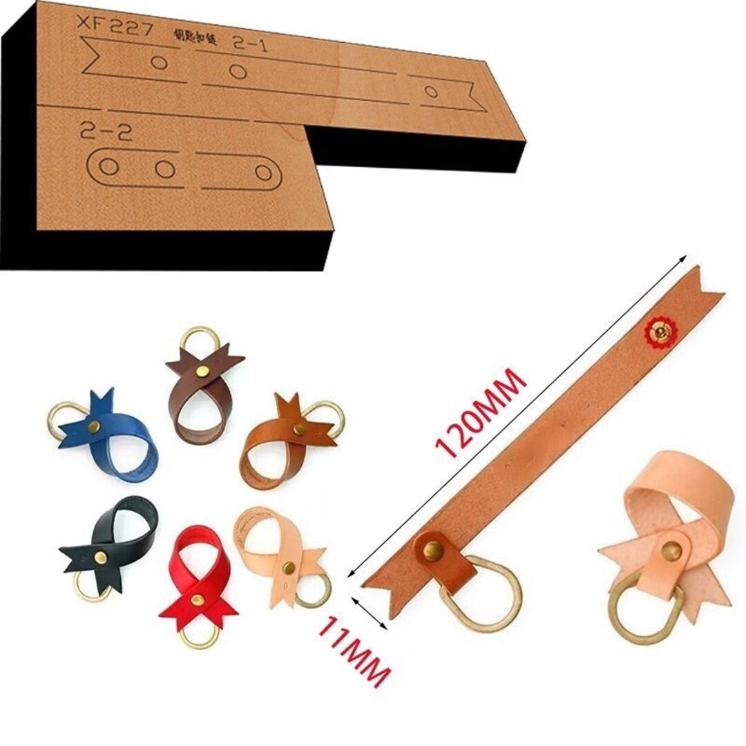 Minimalist Keychain Cutter Die, Loop Key Fob Leather Punch Die Set ...