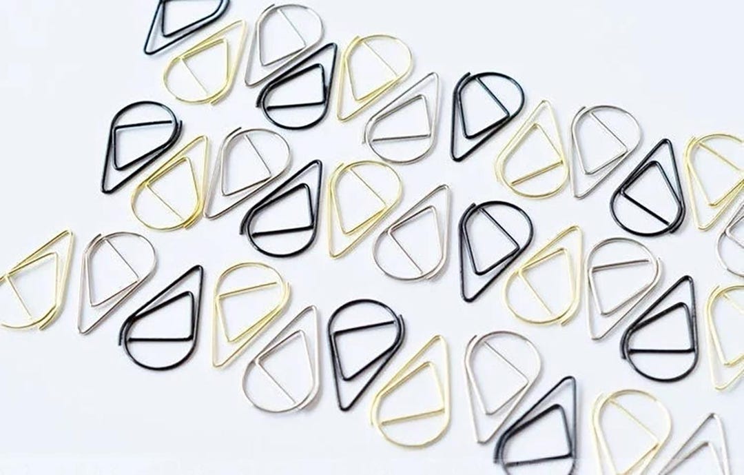 50 PCS Teardrop Paper Clips 3 Colors for Choose,paperclips - Etsy