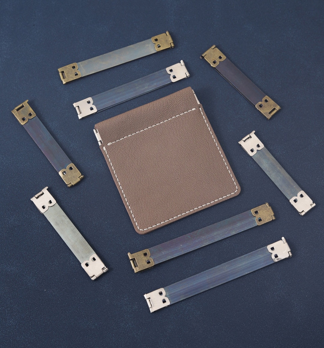 Metal Shrapnel Mouth Gold Bag, DIY Leather Hardware, Patchwork Sewn ...