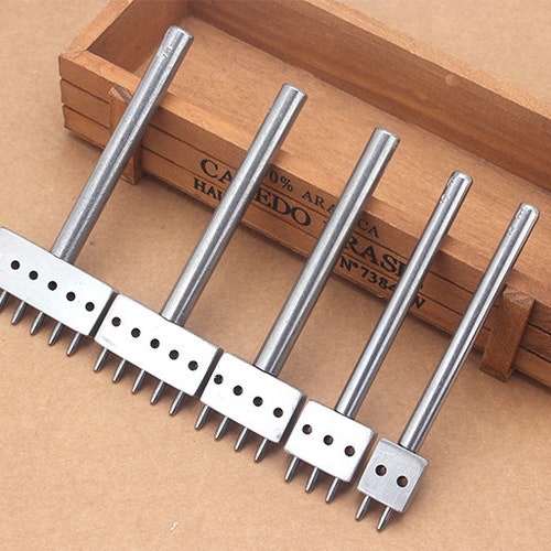 3pcs 4 5 6mm Leather Stitching Prong Punch Tool Set Steel Etsy