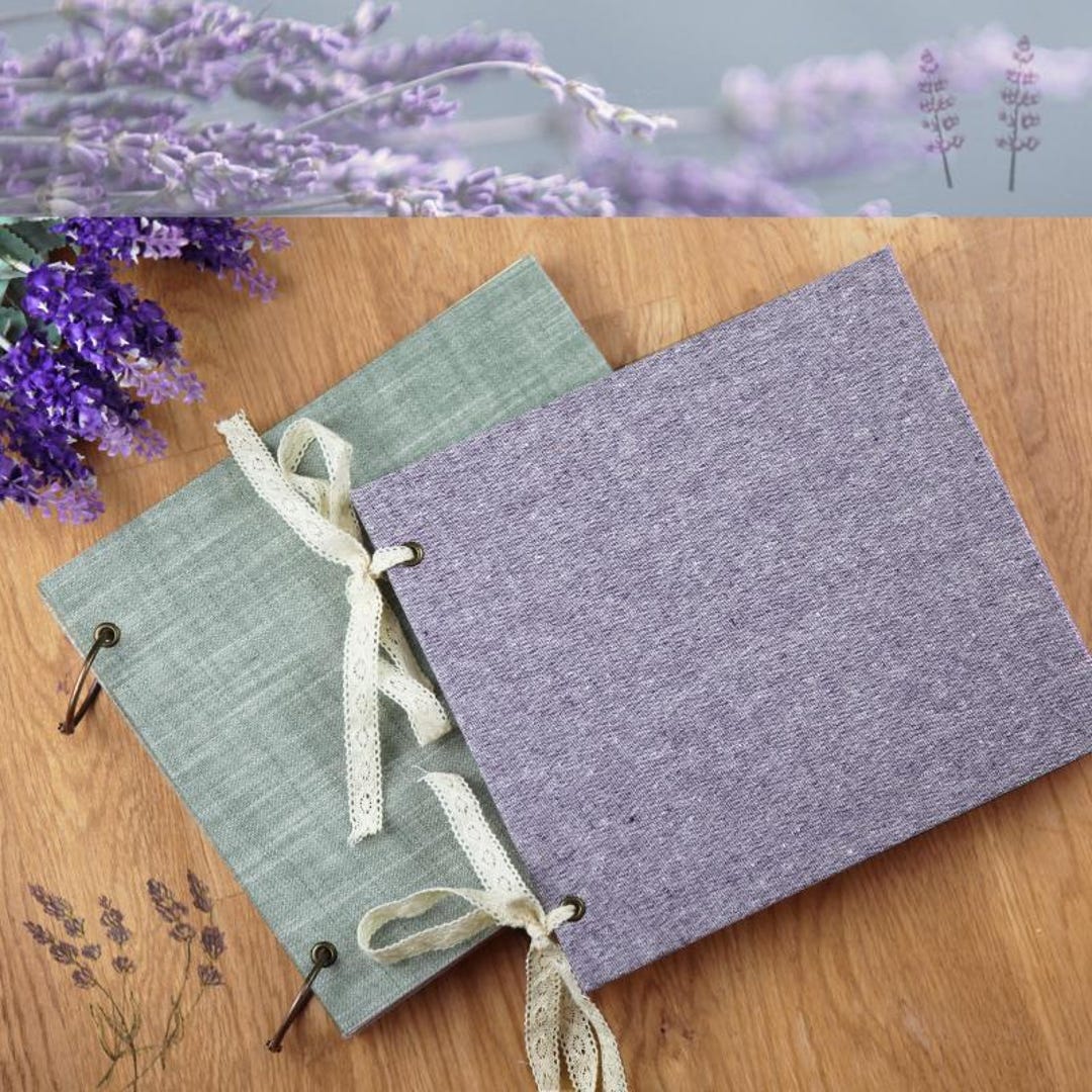 Lavender Purple Green Handmade Album, DIY Colorful Pearl Card Insert ...