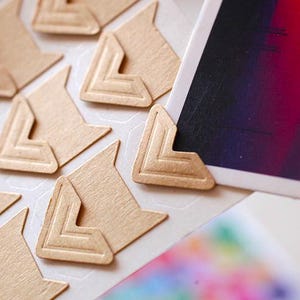 Kraft Paper Corner Stickers, Retro Corner Stickers for DIY Scrapbooking ...