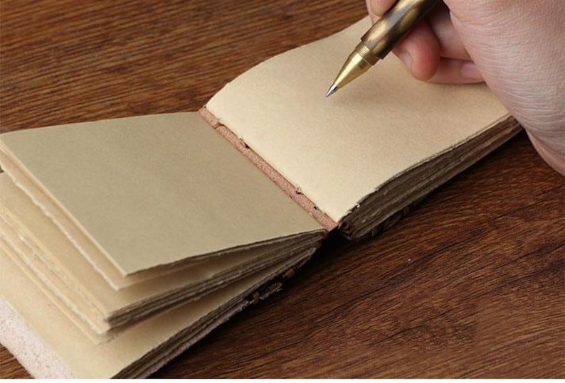 Handmade Leather Carrying Diary Memo Pad, Mini Pocket Creative Notepad ...