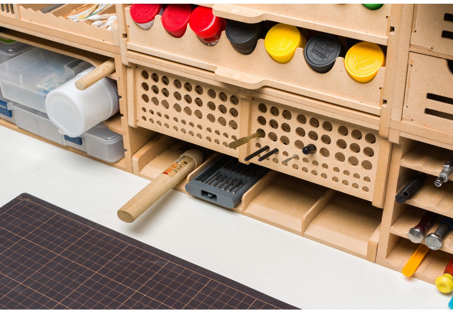 Wooden Tool Shelfleathercrafts Tools Holdertools - Etsy