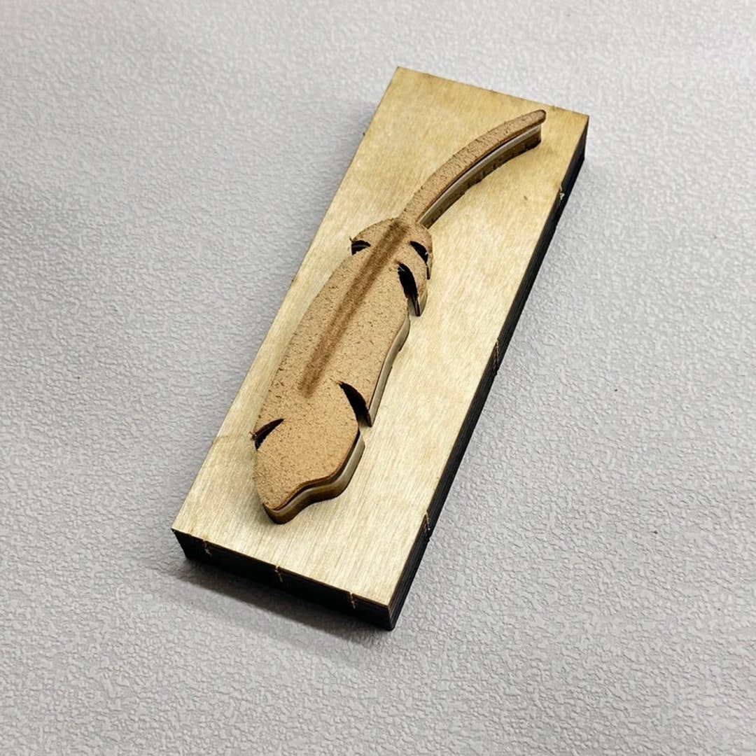 Feather With Indentation Die Cut,feather Leather Cutting Die,feather ...