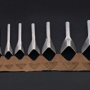 Multiple Sizes DIY Leather Cutter,v Shape Corner Punch Leather Tool ...