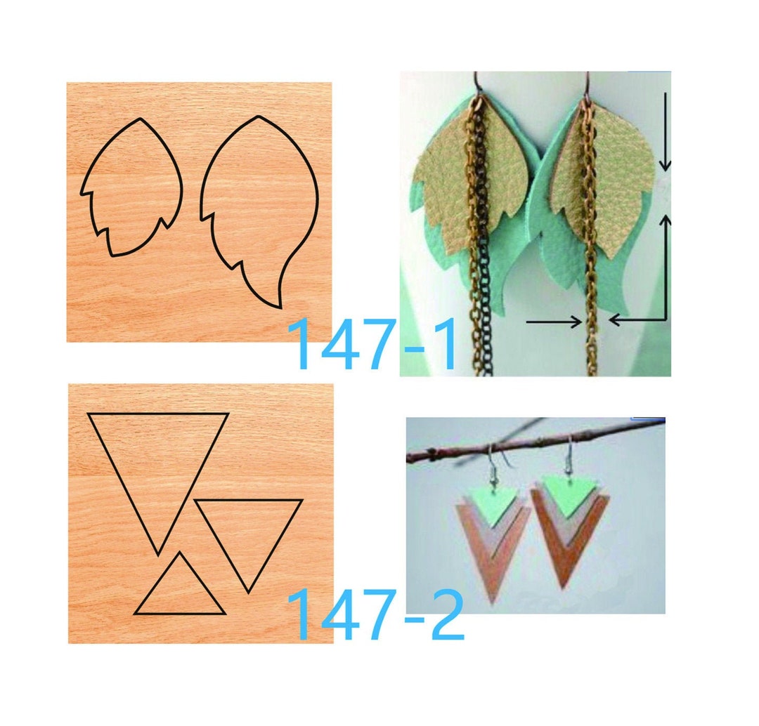 Triangle Leather Cutting Die,feather Shape Earring Die Cut,leaves ...