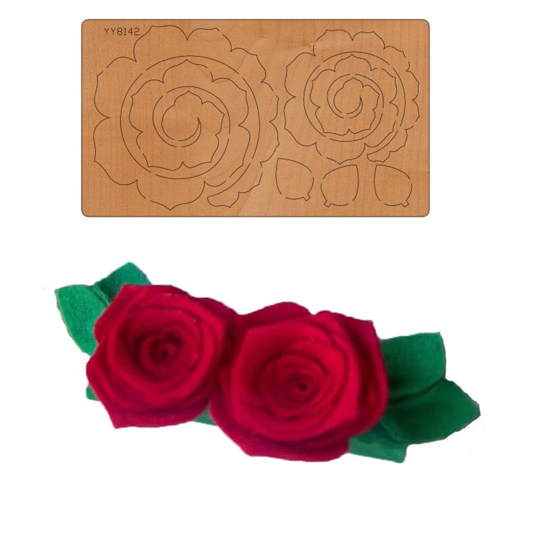 Double Headed Rose Sizzix Die Cut, DIY Flower Shape Leather Cutting Die ...