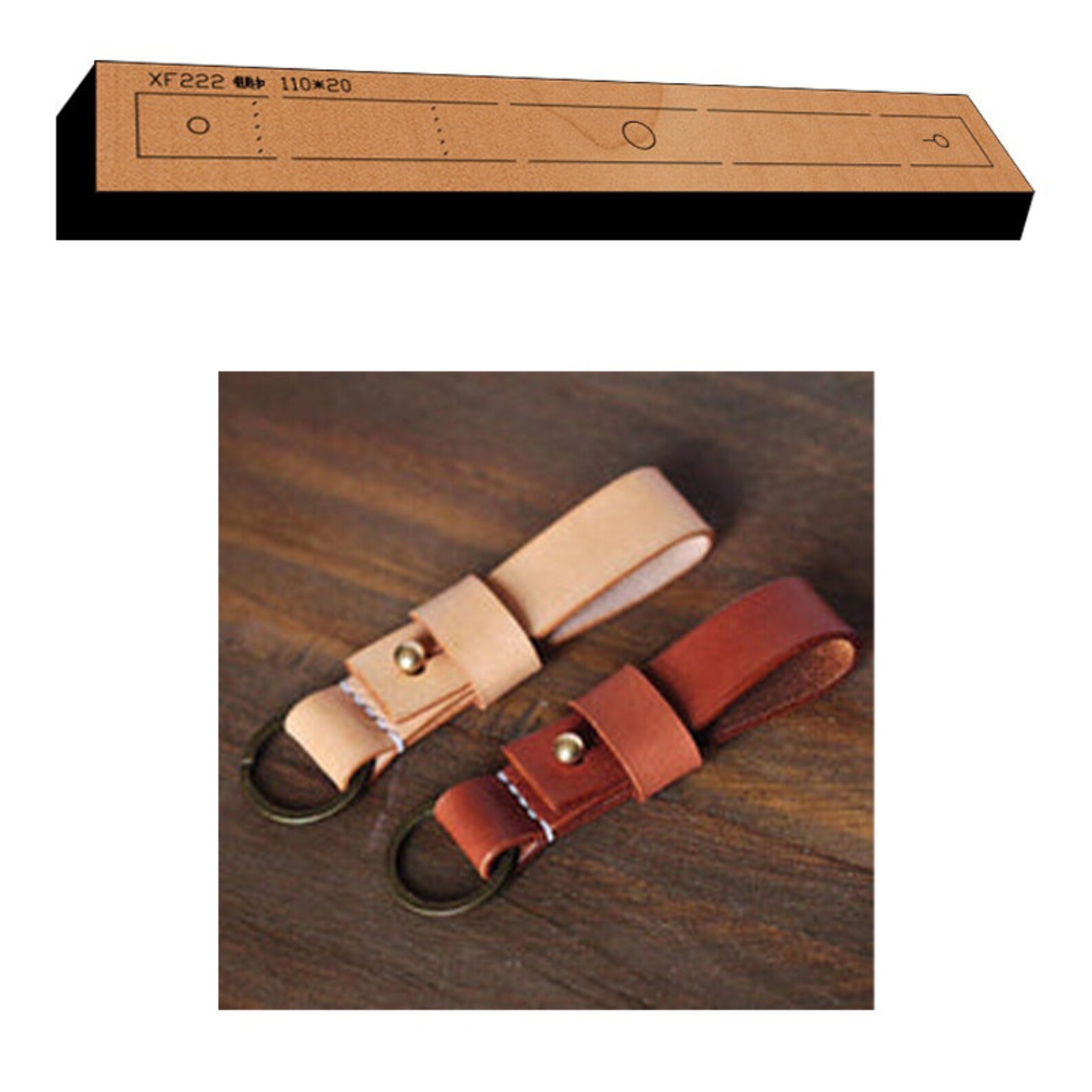 Simple Keychain Custom Leather Cutting Die Cut Mold,loop Key Fob ...