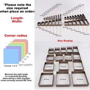 Custom Rectangle Shape Steel Leather Cutting Die, Square Design Leather ...