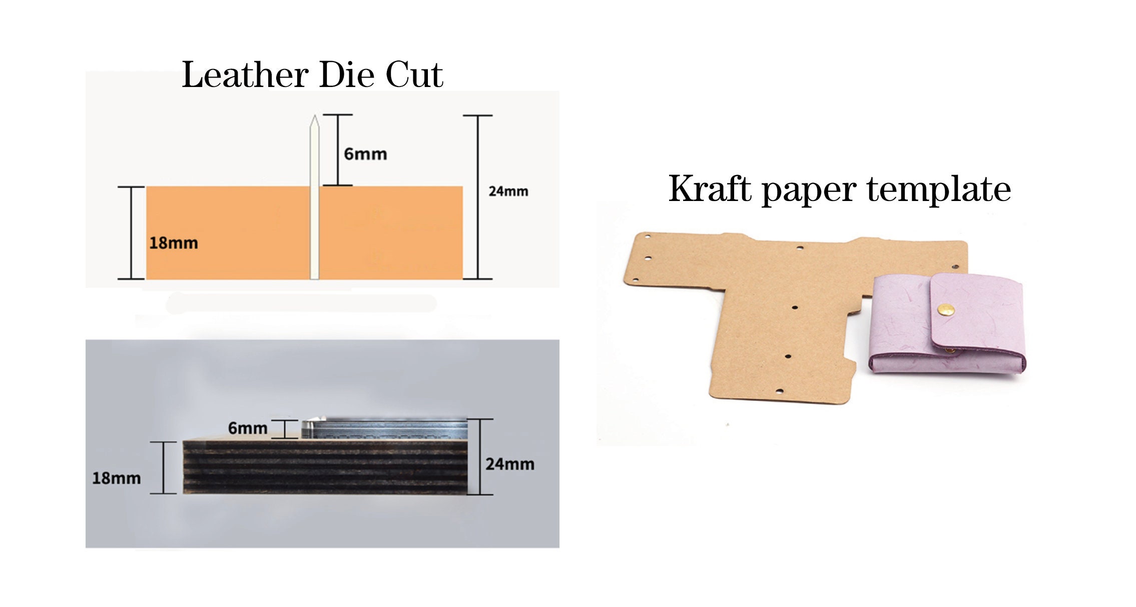 Leather Cutting Die Cut Mold ID Passport Style Bag Paper - Etsy