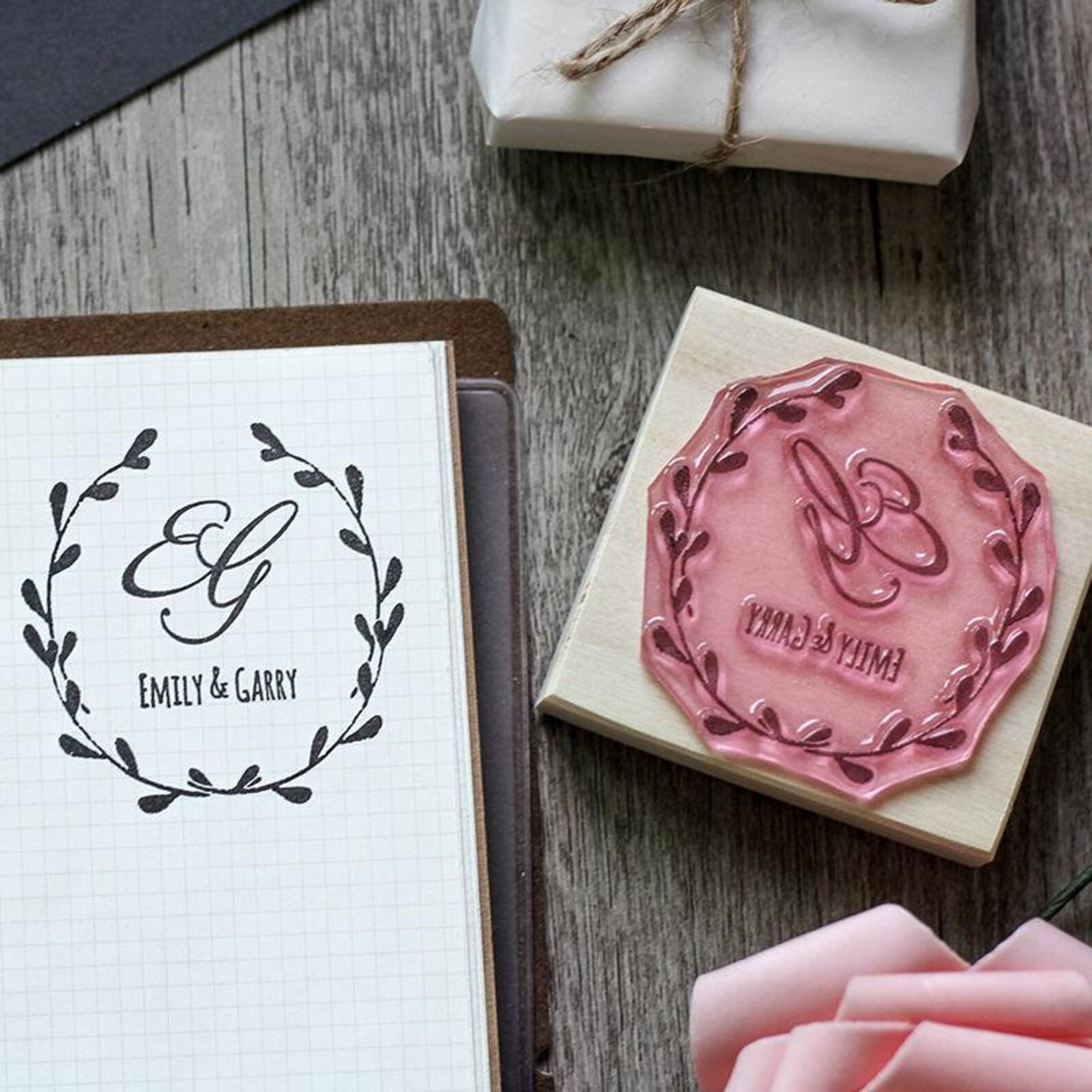 Custom Wood Stampcustom Rubber Stampspersonalized Logo Wood | Etsy