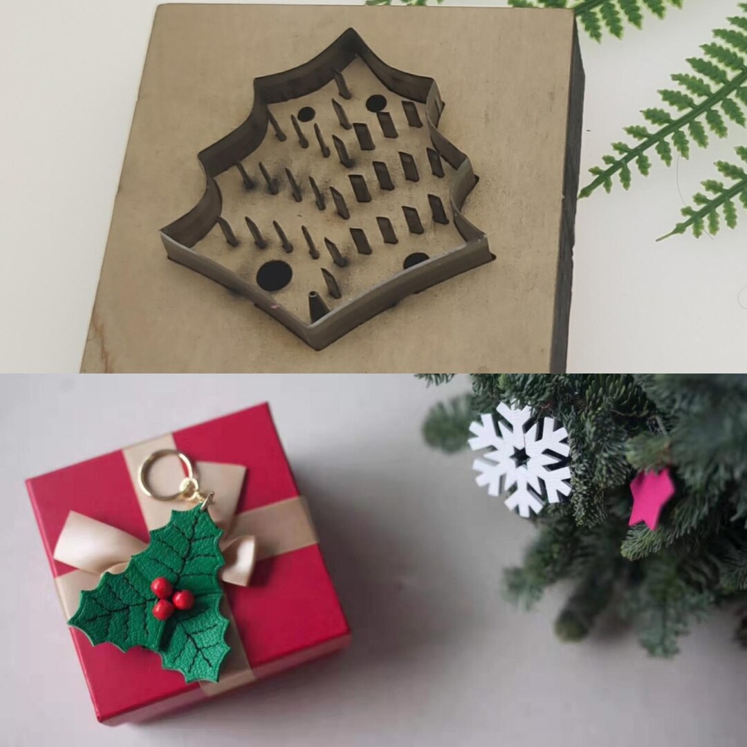 Christmas Holly Die Cut,leather Holly Punch Die Cut Mold, Custom ...
