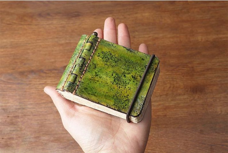 Handmade Leather Carrying Diary Memo Pad, Mini Pocket Creative Notepad ...