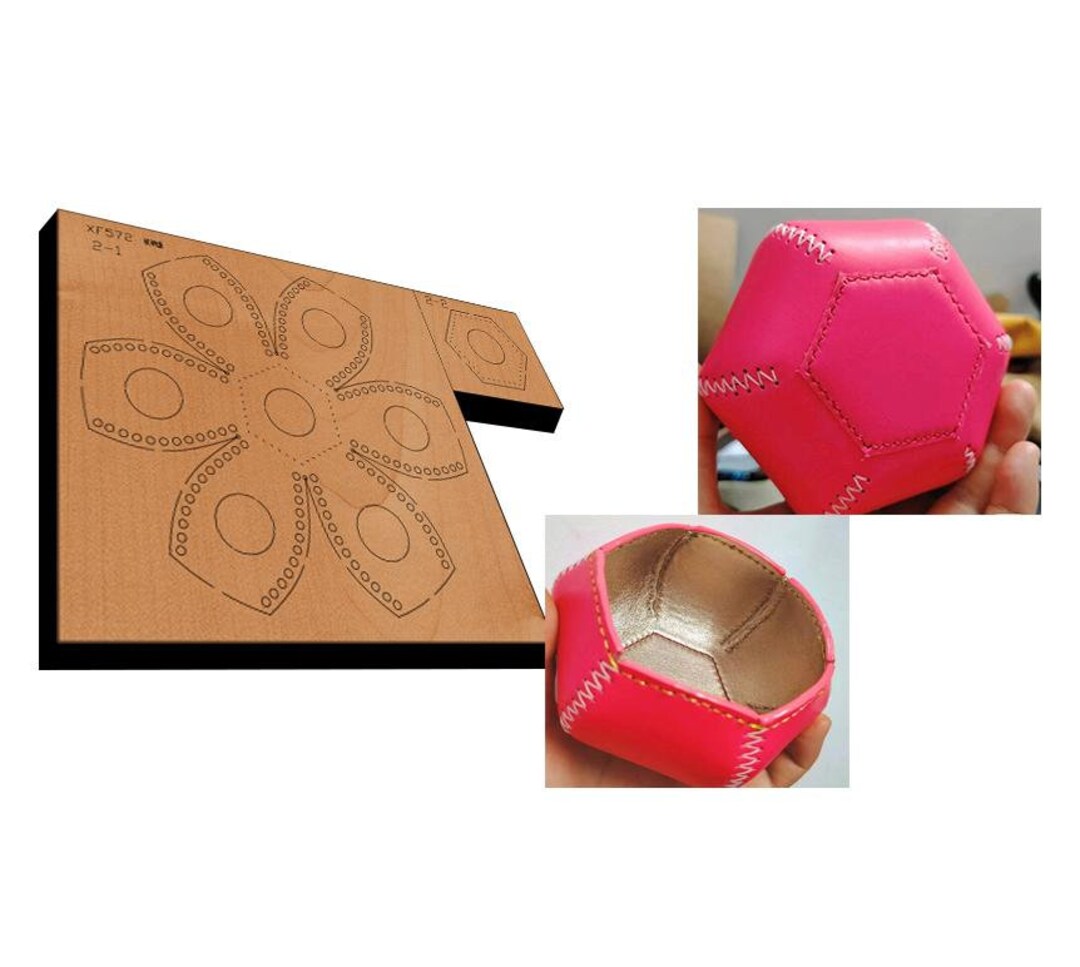 Cute Storage Box Leather Die Cut Mold,hexagonal Storage Custom Leather ...