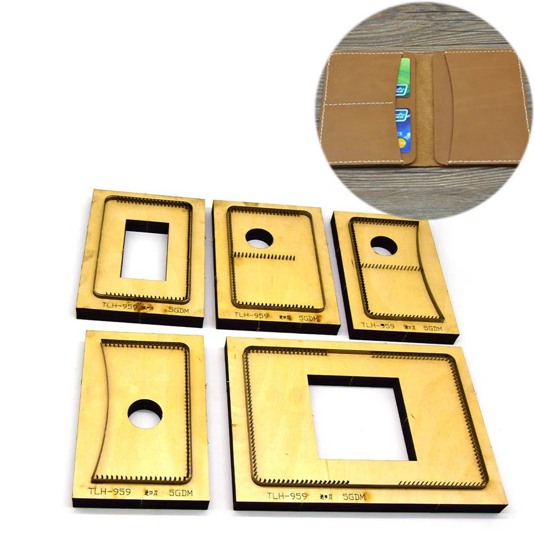 Clamshell Card Holder Custom Leather Punch Die Set, Passport Holder ...