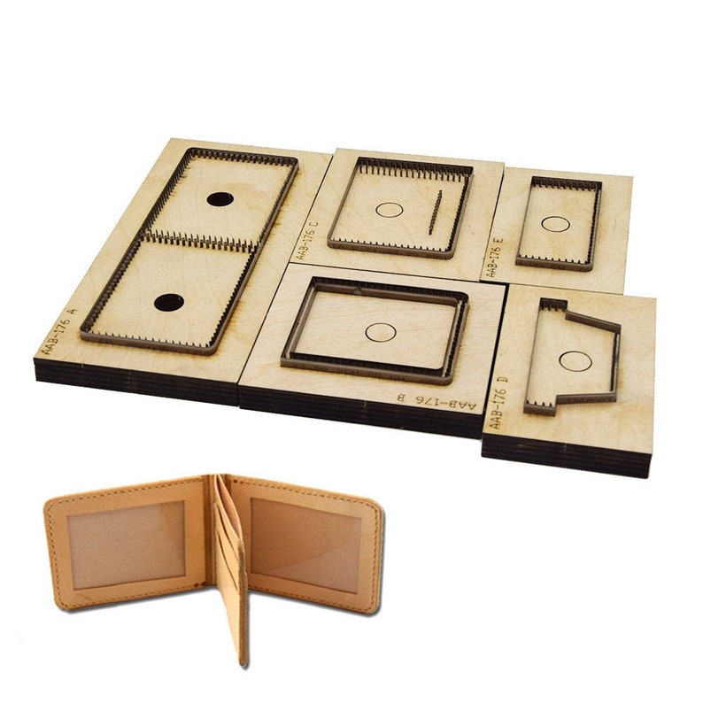 Multi-card Position Short Clip Wallet Leather Cutting Die Cut | Etsy