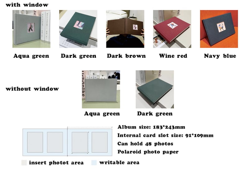 Custom Polaroid Album, 8.6*10.8cm Photo Memory Album,writable Photo ...