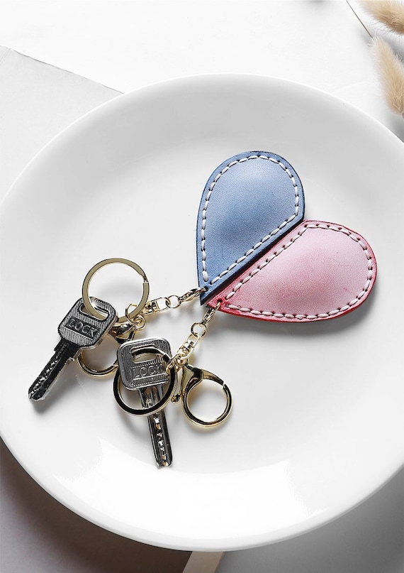 Custom Halfheart Leather Cutting Diecouple Pendant Keychain | Etsy