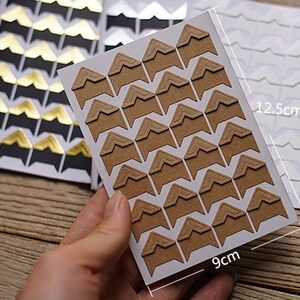 Kraft Paper Corner Stickers, Retro Corner Stickers for DIY Scrapbooking ...