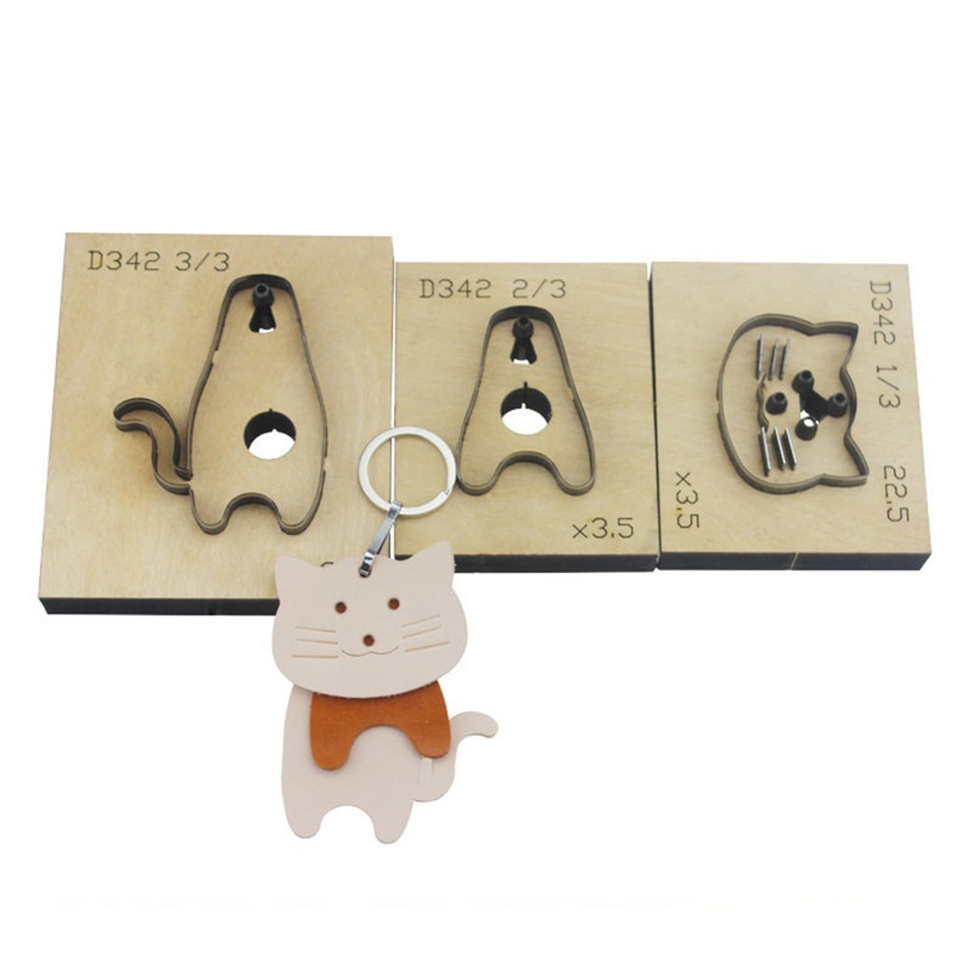 Cat Leather Keychain Cutting Die Cut Mold Custom,diy Cat Design ...