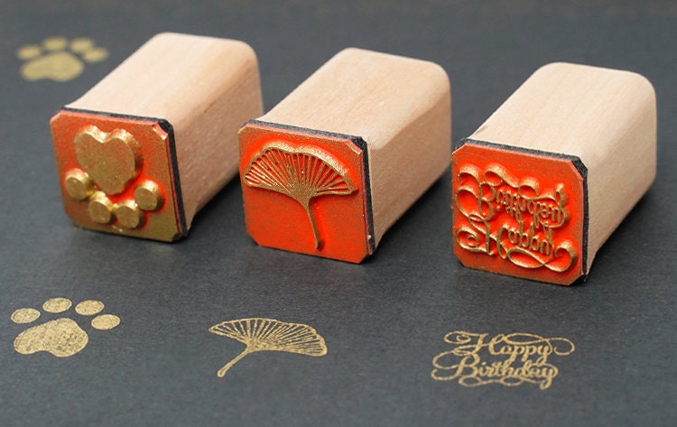 Custom Rubber Stampcustom Wood Stampspersonalized Logo Wood | Etsy