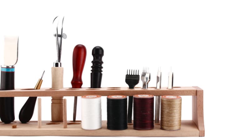 Leathercrafts Beech Tools Holderwooden Leather Tool Storage - Etsy