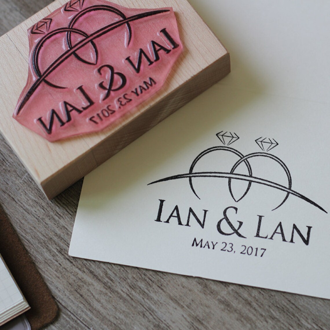 Custom Wood Stampcustom Rubber Stampspersonalized Logo Wood | Etsy