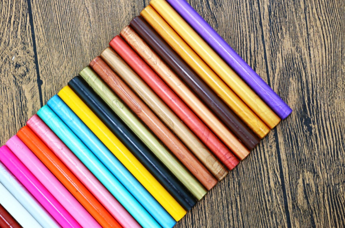 24 Colors Sealing Wax Cylindrical Stripsealing Wax Sticks for | Etsy