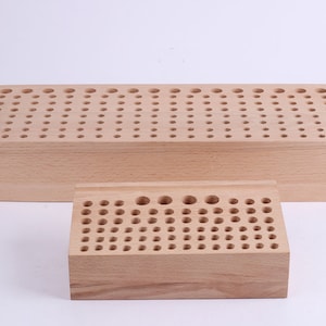 Leather Crafts Beech Tools Holder,wooden Leather Tool Storage Rack ...