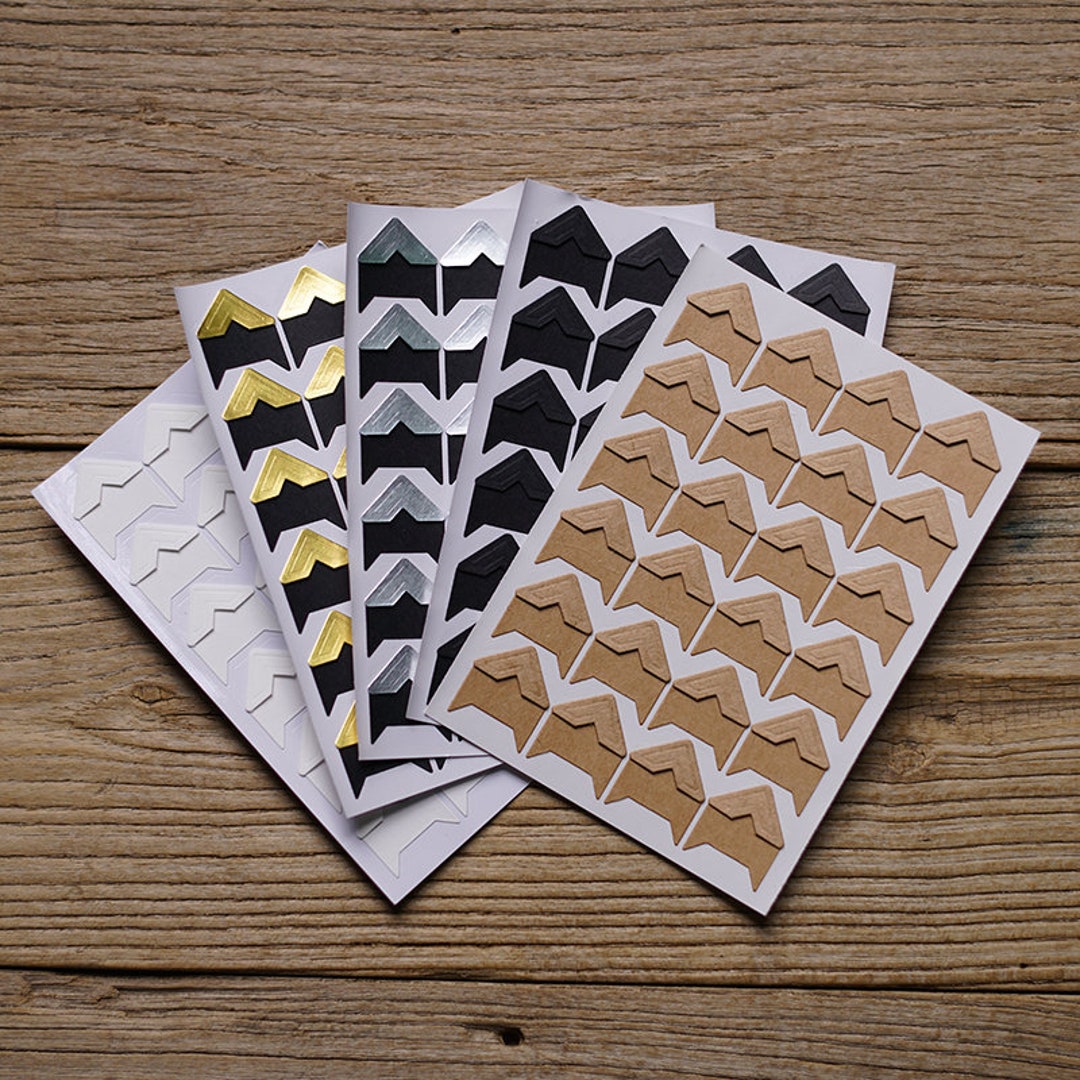 Kraft Paper Corner Stickers, Retro Corner Stickers for DIY Scrapbooking ...