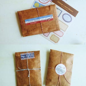 100 PCS Envelopes Set, Vintage Style Gift Card Envelopes, Mini Coin ...