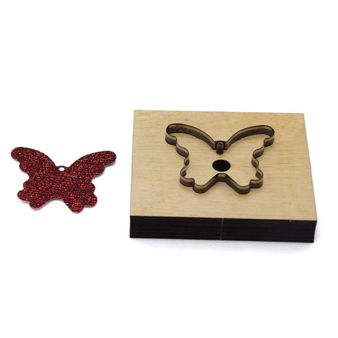 Butterfly Shape Custom Leather Cutting Diekeychain Leather | Etsy