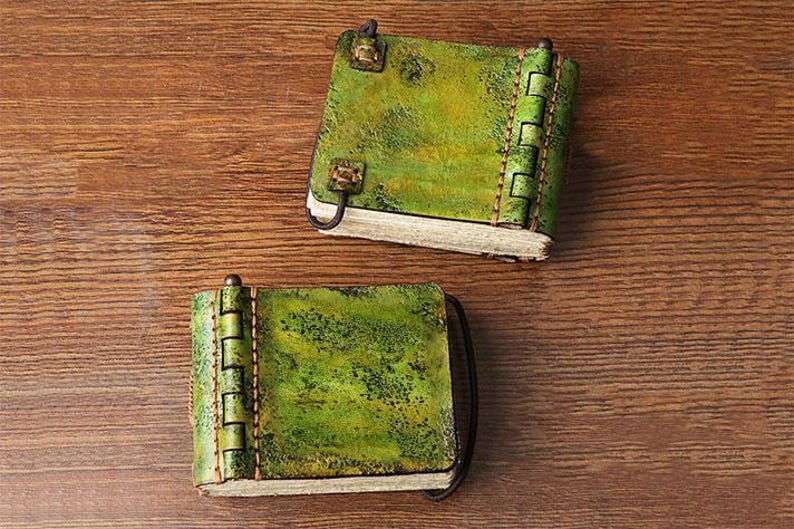 Handmade Leather Carrying Diary Memo Pad, Mini Pocket Creative Notepad ...