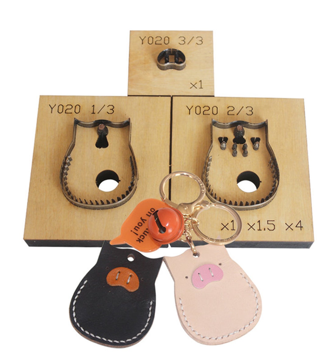Pig AirTag Pendant Leather Punch Die Set,keychain Leather Cutting Die ...