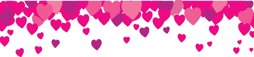Pink Purple, and Red Hearts for Letter Head | Instant Download | PNG ...