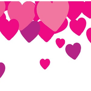 Pink Purple, and Red Hearts for Letter Head | Instant Download | PNG ...
