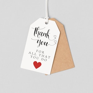 Volunteer Appreciation Gift Tags Volunteer Thank You Appreciation Tag ...