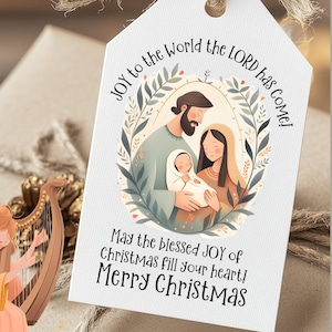 Nativity Christmas Gift Tags Volunteer Gift Tags Volunteer Appreciation ...