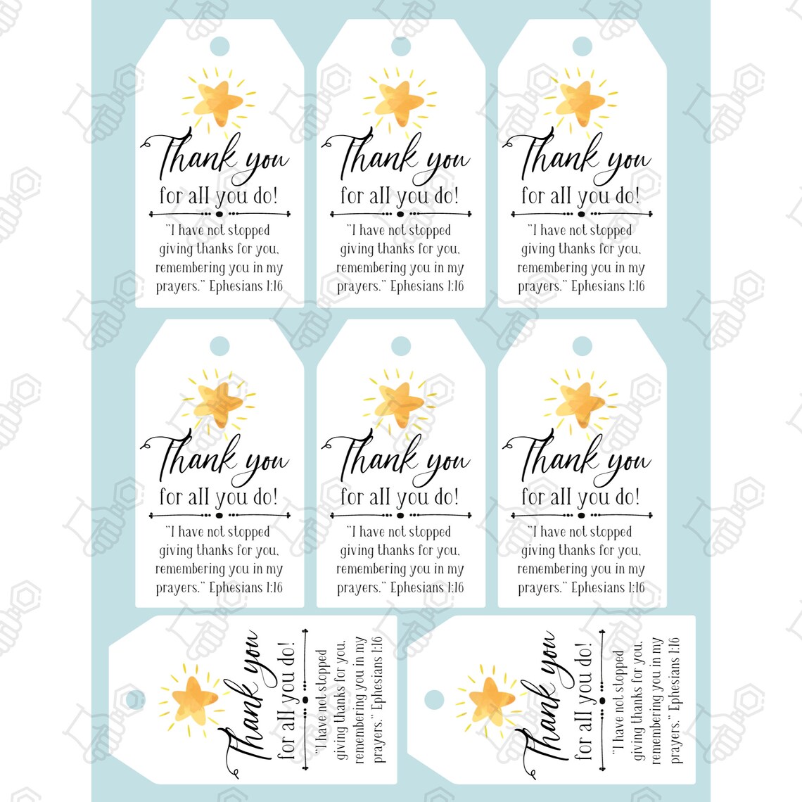 Printable Gift Tag Volunteer Thank You Teacher Thanks - Etsy
