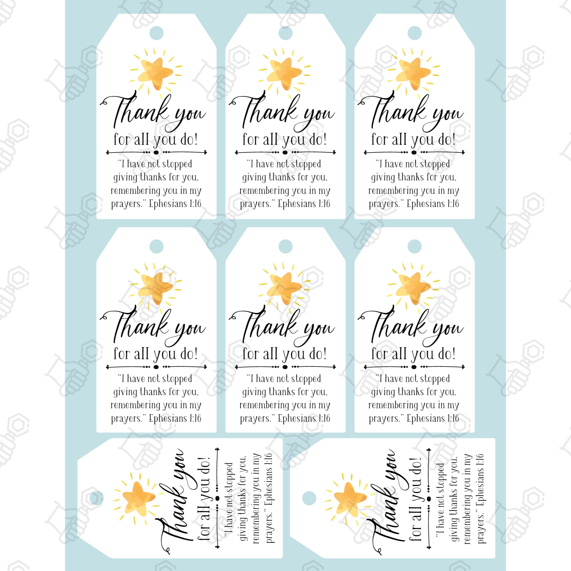 Printable Gift Tag Volunteer Thank You Teacher Thanks - Etsy
