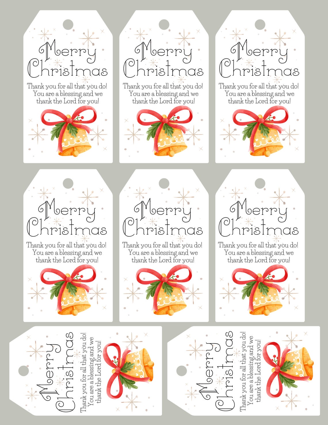 Merry Christmas Volunteer Gift Tag - Children's Church Leader Gift Tag ...