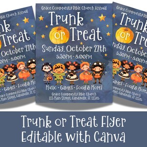 Trunk or Treat Flyer, Trunk or Treat Invitation, Halloween Block Party ...
