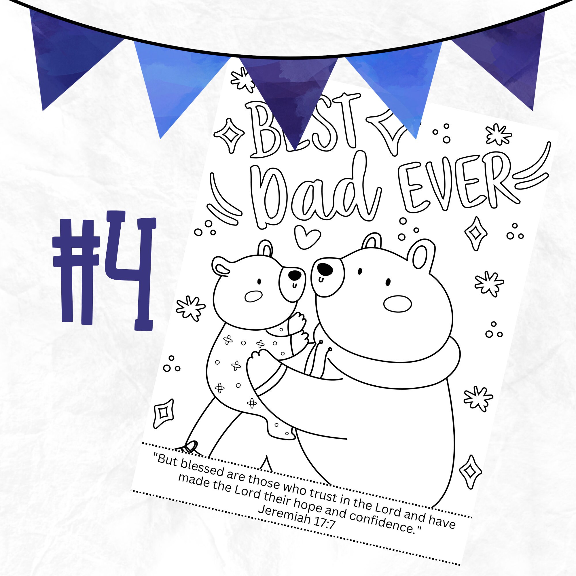 Father's Day Coloring Sheets With Bible Verses Scripture - Etsy