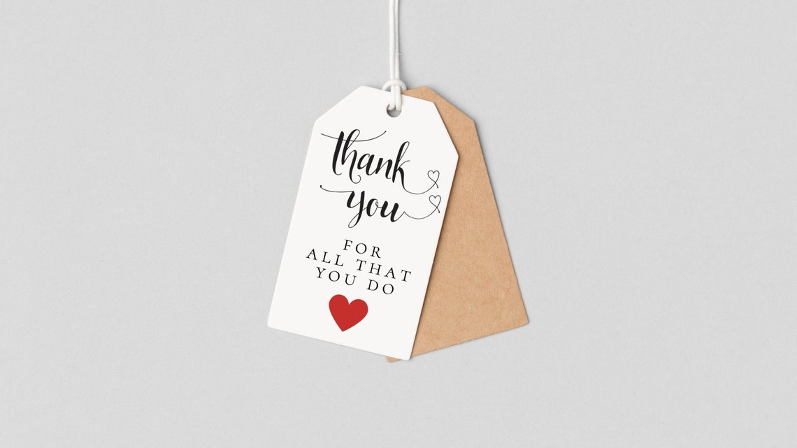 Volunteer Appreciation Gift Tags Volunteer Thank You Appreciation Tag ...