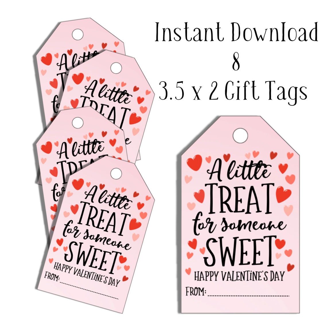 A Little Treat for Someone Sweet Gift Tag, Instant Download, Valentine ...