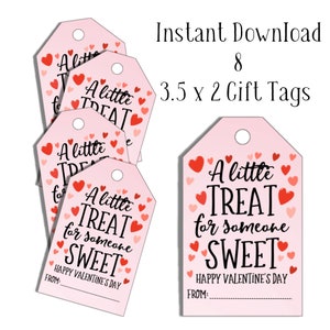 A Little Treat for Someone Sweet Gift Tag, Instant Download, Valentine ...