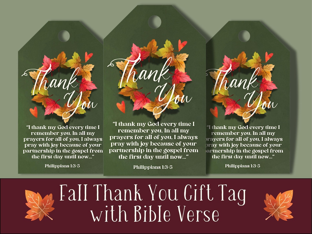 Printable Gift Tag, Volunteer Thank You, Teacher Thanks, Bible Verse ...