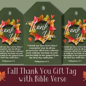 Printable Gift Tag, Volunteer Thank You, Teacher Thanks, Bible Verse ...