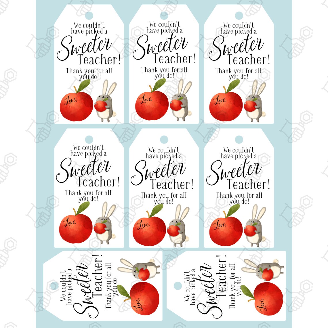 Volunteer Appreciation Gift Tag - Thank You Gift Tag - Teacher ...